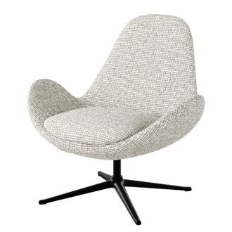 Studio Copenhagen home24 Sessel Grau/Grau Chenille Enne Schwarz 87 x 90 x 82cm