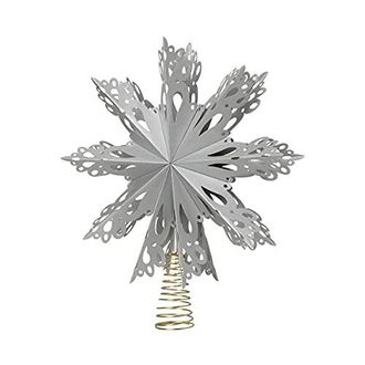 Broste Copenhagen Broste Copenhagen Christbaumspitze Christmas Star aus Papier in der Farbe Silver, 30cm, 70080348