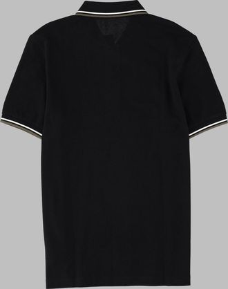 Fred Perry Twin-Tipped Collar Cotton Piqu&eacute; Polo Shirt - Black