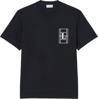 Lacoste Homme, Tops, Noir, Taille: XL T-shirt Brod&eacute; en Jersey Lourd