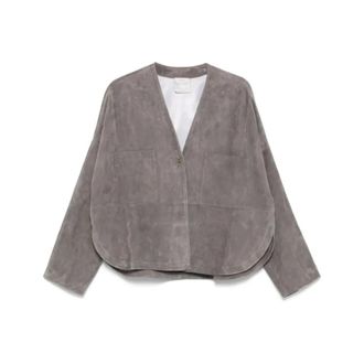 Forte_Forte Kimono Daim Jacket - - Jackets - Damen - Beige - M
