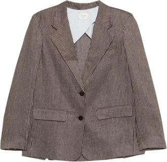 Alysi Femme, Vestes, Brun, Taille: 42 FR Blazer &agrave; rayures