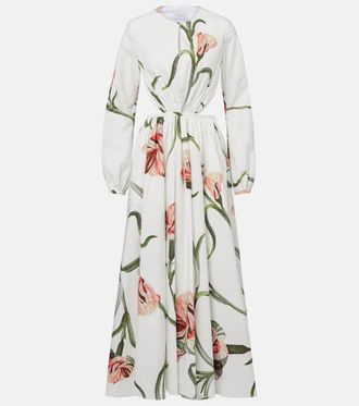 Giambattista Valli Maxikleid Macro Carnation aus Baumwollpopeline