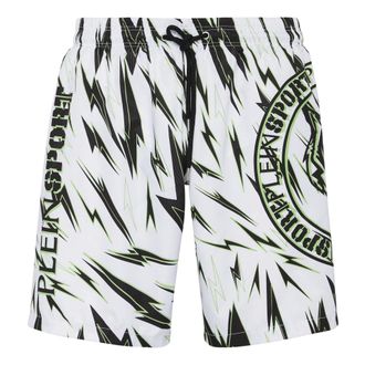 Plein Sport Homme, Maillots de bain, Blanc, Taille: XL Tiger Shorts