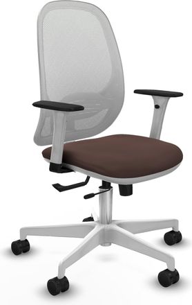 Piqueras y Crespo Schreibtischstuhl mit 1D-Armen, h&ouml;henverstellbare Lendenwirbelst&uuml;tze, ausgestattet mit Syncro/Traslack und Schneidschaum, mit Rollen von 65 mm, Nylon,