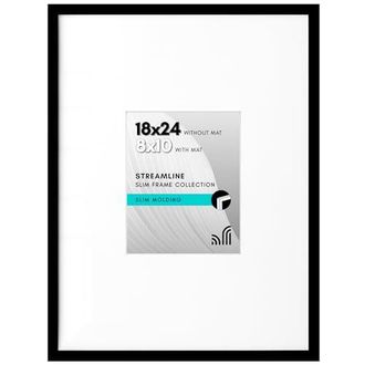 Americanflat Cadre photo noir de 45,7 x 61 cm, &agrave; utiliser comme cadre photo de 20,3 x 25,4 cm avec passe-partout ou cadre de 45,7 x 61 cm sans passe-partout, cadre