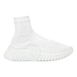 Philipp Plein unisex, Chaussures, Blanc, Taille: 35 EU Sock-Baskets Supersonic