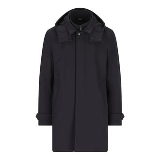 Fay Kapuzenparka mit Druckkn&ouml;pfen - - Coats - Herren - Schwarzk - M