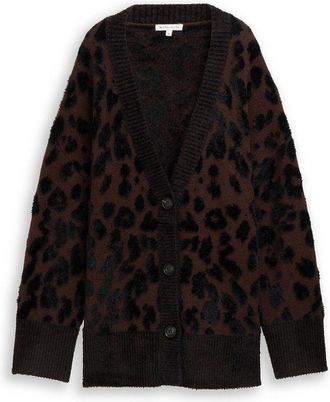 Tom Tailor Cardigan Pullover & Strickjacken Oversize Cardigan mit Leo-Muster