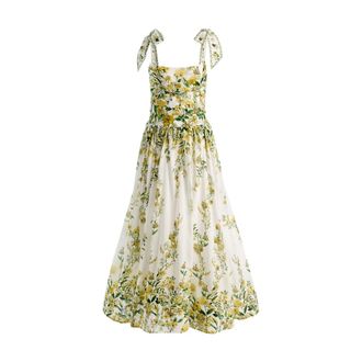 Alice & Olivia Femme, Robes, Blanc, Taille: 34 FR Haven Flared Maxi Dress