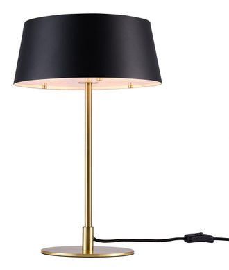 Nordlux Clasi Tischlampe mit rundem, konischem Schirm, schwarz, E14