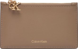 Calvin Klein Kreditkartenetui Calvin Klein Ck Zip Cardcase 6Cc LV04F1076G Beige