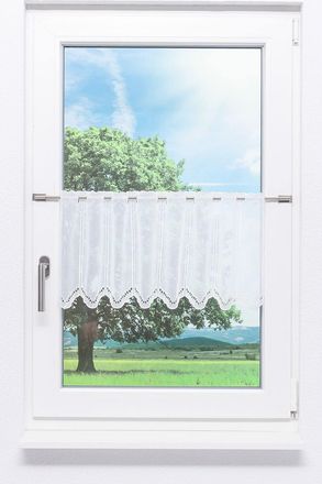 Lysel Scheibengardine Bogenmuster (Bx H) 259,2cm * 30cm reinweiß/Weiß