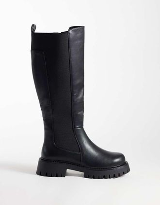 Simmi London Simmi London bottes montantes Carlton chunky &agrave; enfiler noires