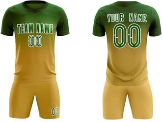 Generic Kit de football personnalis&eacute; pour enfants, hommes, femmes, jeunes, maillot et short de football avec num&eacute;ro de nom et logo de l&eacute;quipe, 1-4., L