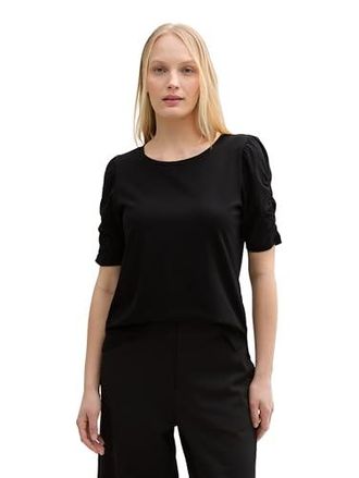 Tom Tailor 1047066 T-Shirt, 14482-deep Black, XL Femmes