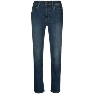 Levi's Jean Droit Taille Haute 724 - Femme - Jeans - Bleu - Taille: W25 L30