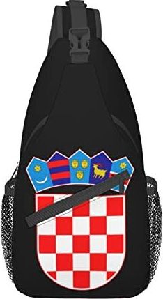 Generic Sac De Poitrine Embl&egrave;me National De La Croatie Petit Sac &Agrave; Bandouli&egrave;re Multifonctionnel Moderne Sacoche Homme, Pour Cyclisme, Camping, Sports