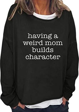 Onsoyours Femme Hiver Grande Taille Tee Shirt Manches Longues Col Rond Pullover Oversize Manches Chauve-Souris Casual Tunique Noir B L