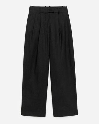 Arket Elegante Hose Aus Leinen -Schwarz