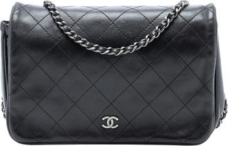 Chanel Hobo Bags - CC Quilted Lambskin Full Flap Wallet on Chain - Gr. unisize - in Schwarz - f&uuml;r Damen