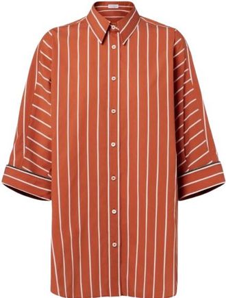 Brunello Cucinelli Striped Cotton Shirt Size S