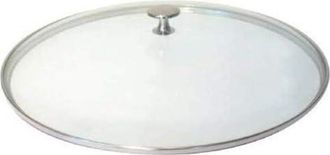 Staub Glasdeckel 37 cm, flach, aus Borosilikatglas, mit rundem Knauf