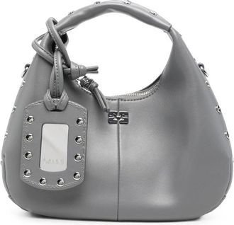 Ganni Stud-embellished Leather Shoulder Bag
