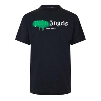 Palm Angels Milano T-Shirt f&uuml;r Herren (Schwarz/Gr&uuml;n)