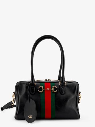 Gucci Borsetto leather handbag with Web detail on the front - GUCCI - gender_Woman