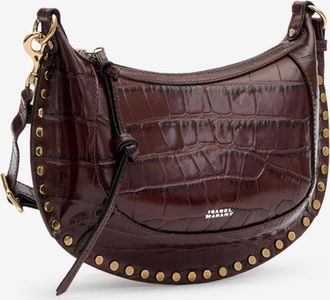 Isabel Marant Sac Oskan Moon En Cuir Effet Croco - Femme - Bordeaux - Isabel Marant