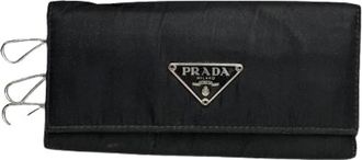 Prada unisex, Pre-owned, Noir, Taille: ONE Size Porte-cl&eacute;s en polyester Pre-owned