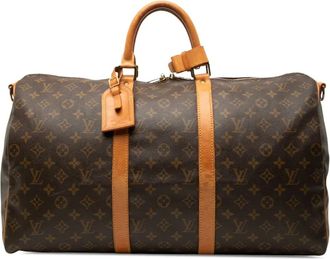 Louis Vuitton sac fourre-tout Keepall Bandouliere 50 pre-owned (1993) - Marron