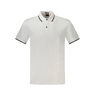 HUGO BOSS Homme, Tops, Blanc, Taille: L Polo en Coton Blanc