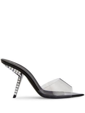 Giuseppe Zanotti mules Scolto 90 mm à effet de transparence - Noir