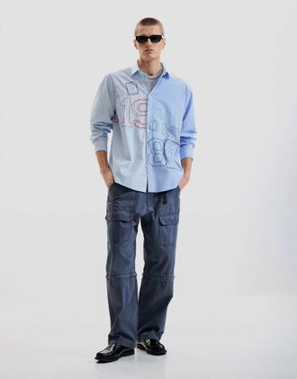 Desigual Chemise brod&eacute;e - Bleu