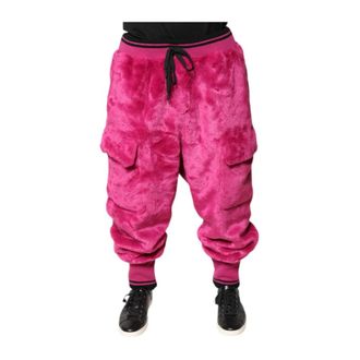 Dolce & Gabbana Luxuri&ouml;se Pink Cargo Jogging Sweatpants - - Trousers - Herren - Rosa - 3XL
