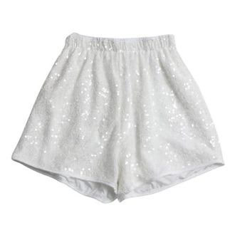 Generic RUITOTP Short &agrave; Paillettes Femme Sequin Shorts &Eacute;lastique Taille Haute Scintillant Nuit Pantalon d&eacute;t&eacute; Brillant de Danse Imprim&eacute; L&eacute;opard Hot Pants pour 