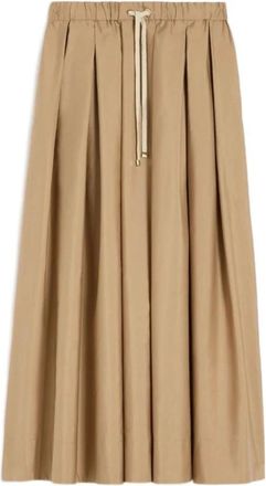 Max Mara Femme, Jupes, Beige, Taille: 36 FR Gonna a pieghe Pineta