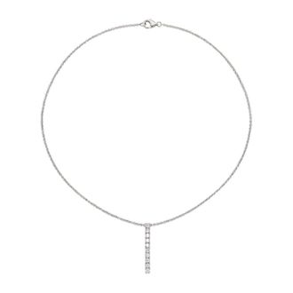 John Richmond Vertikaler Stang Anh&auml;nger Halskette - - Accessories - Damen - Grau - ONE SIZE
