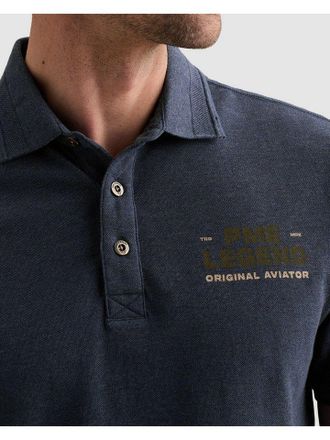 PME Legend Poloshirt Aufgesetzte &Auml;rmeltasche mit Marken- Label