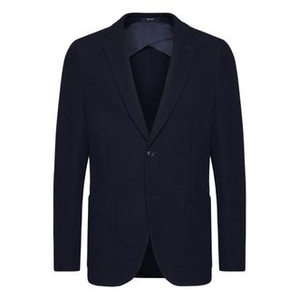 Boggi Milano Homme, Vestes, Bleu, Taille: XL B Jersey Cotton Crepe Jacket