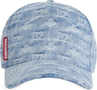 Dsquared2 casquette &agrave; monogramme imprim&eacute; - Bleu