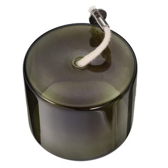 Artibetter Kreative Glas &ouml;llampe mit Metall Docht Stilvolle Wiederbef&uuml;llbare Kerzenlampe f&uuml;r Innenbereich Dekorative Petroleumlampe in Olivgr&uuml;n Vielseitig Einset