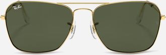 Ray-Ban Caravan Sunglasses Polished Arista Gold / G-15 Green