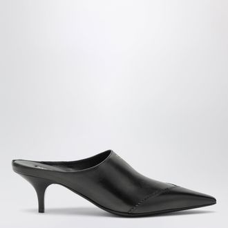 Miu Miu Black heeled mules in leather