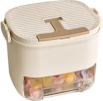 Generic Bac &agrave; gla&ccedil;ons avec couvercle, bac &agrave; gla&ccedil;ons, poign&eacute;e invisible, r&eacute;cipient de type tiroir, grande capacit&eacute;, moule pour boissons, caf&eacute;, cocktails