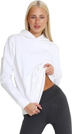 Carlheim Womens Hoodie Everyday Comfort Jette, White, Large