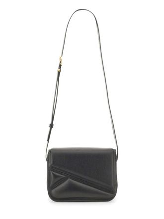 Wandler Womens Medium Oscar Trunk Bag Black Leather Shoulder