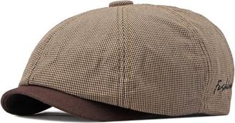 Generic B&eacute;rets Printemps &Eacute;t&eacute; Casquettes for Hommes Femmes Artiste Peintre B&eacute;ret Octogonal Chapeau Casquette Plate Pour lautomne et lhiver(Khaki)